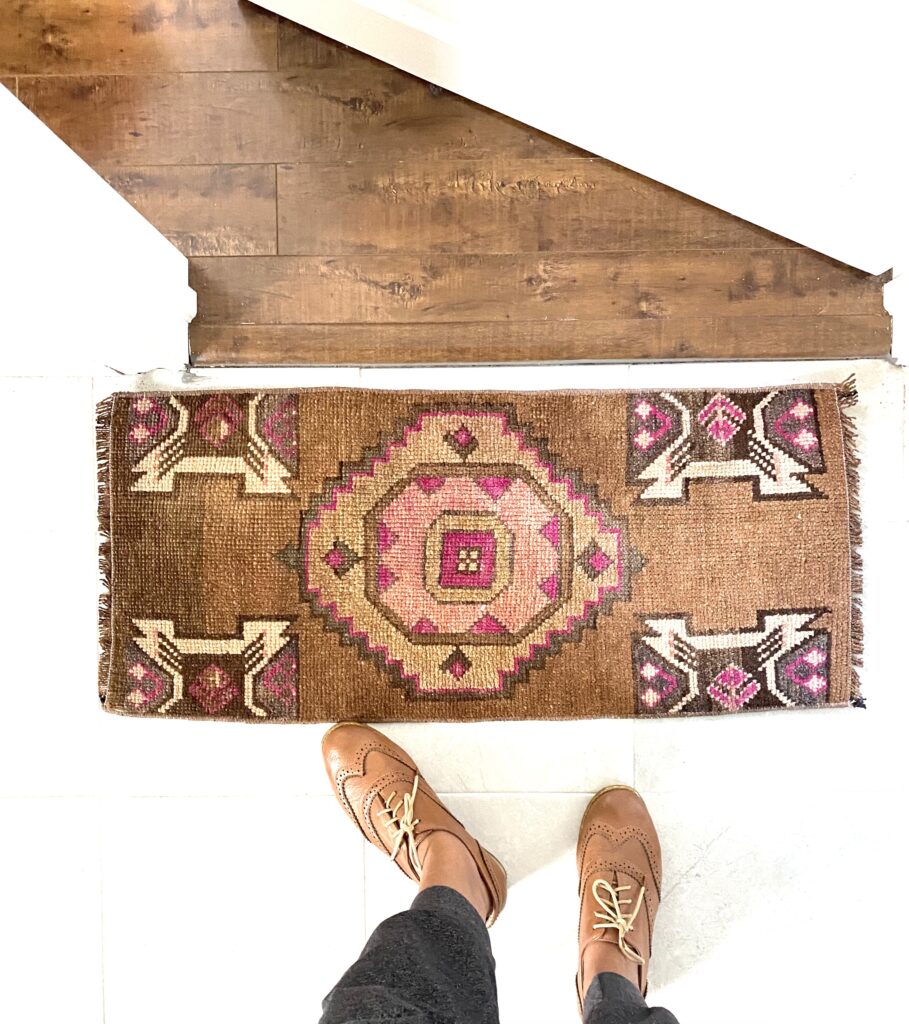 Vintage Aztec Rug, Small Turkish Rug, Mini Door Mat, 2.9 * 1.3 Ft ...