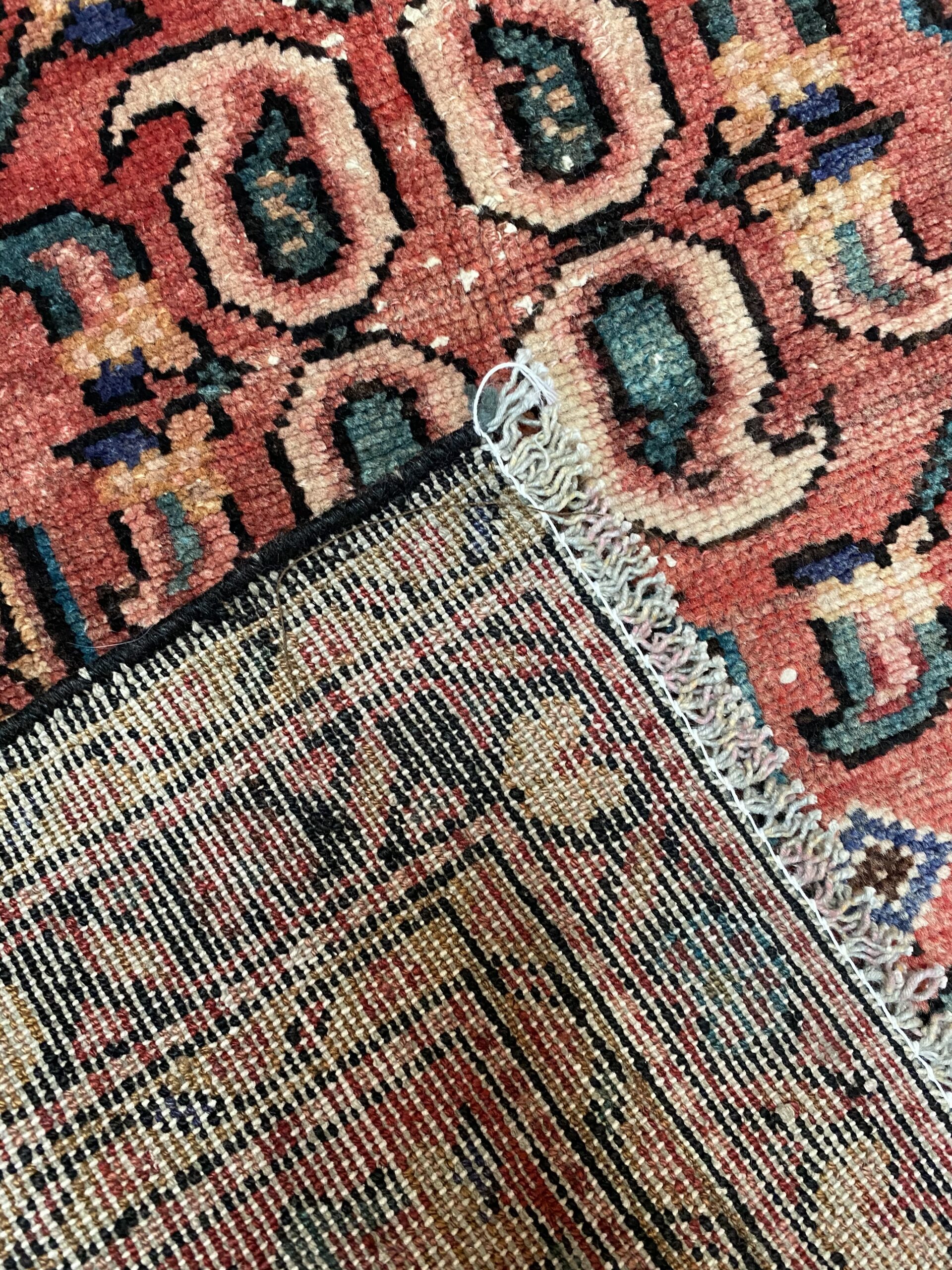Vintage Boteh rug,3’*2.5′ feet, Orange rug – HANDPICKED ARTIFACTS